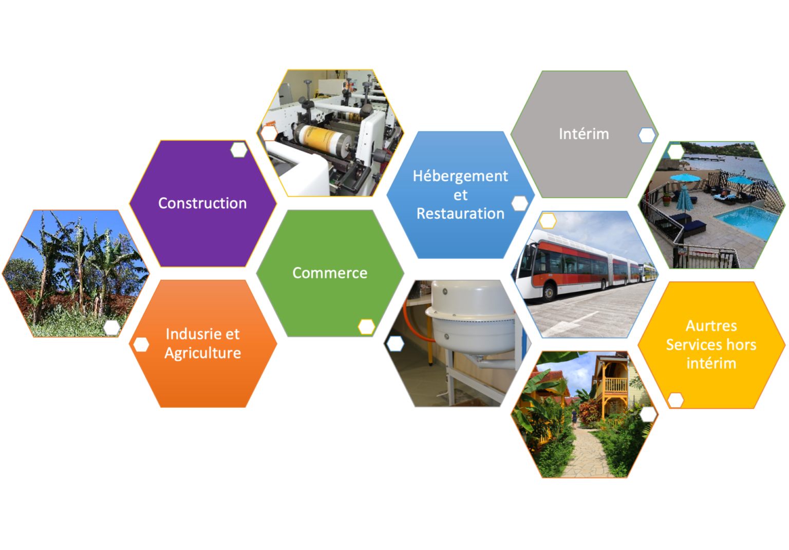 Les principaux secteurs d'activités en Martinique - AGEFMA